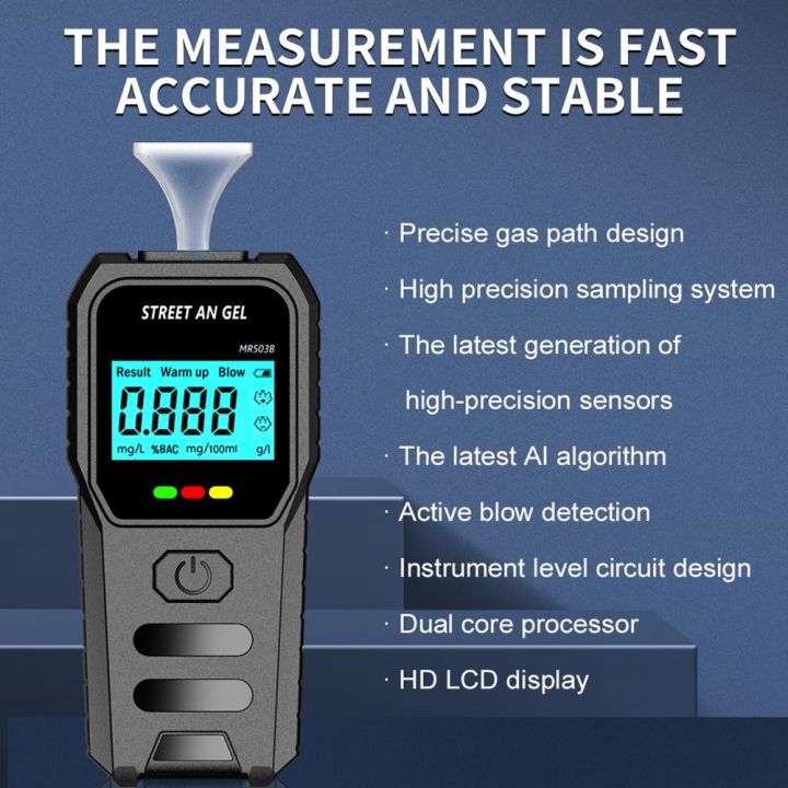 LED Digital Noncontact Alcohol Tester with Voice Prompt and Breath ...