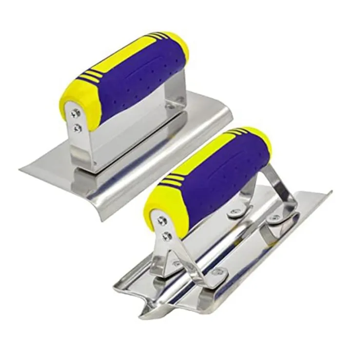 Yours MO-Concrete Hand Edger and Groover Tools Set Silver & Blue Tiling ...