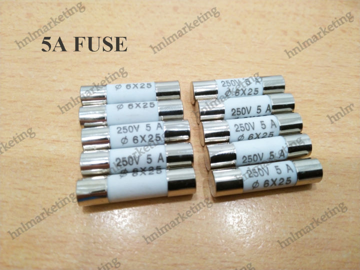 10PCS X 13A 250V PLUG TOP FUSE CERAMIC FUSE (6X25MM) 5A 15A | Lazada