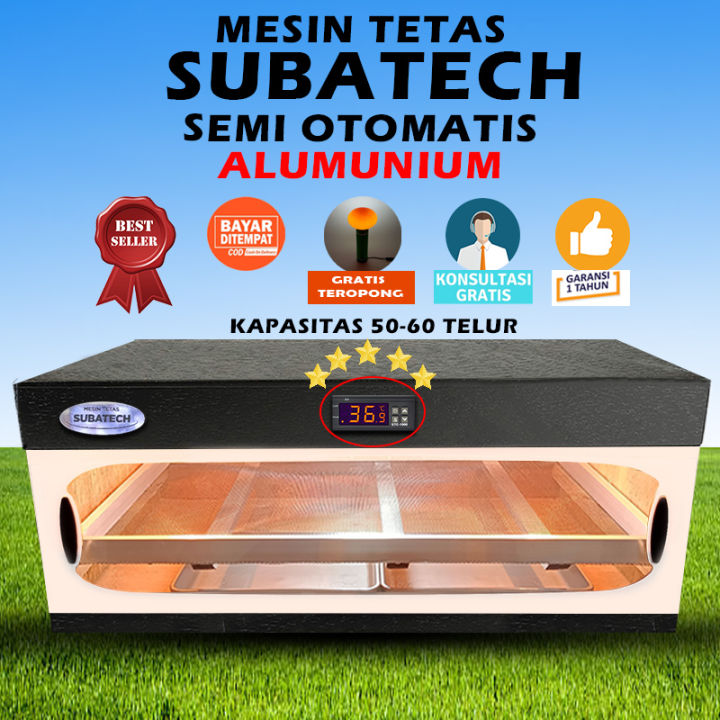 Mesin Tetas Telur Semi Otomatis Penetas SUBATECH SO 60 70 MTTU | Lazada ...