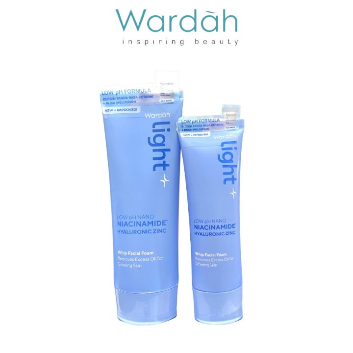 WARDAH Light Facial Foam Low pH Nano Niacinamide Hyaluronic Zinc | Whip ...