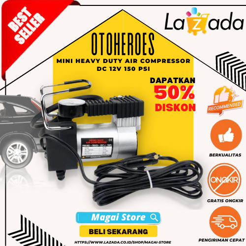 [COD] Compresor Listrik / Kompresor Angin Mini / OTOHEROES Mini Heavy ...