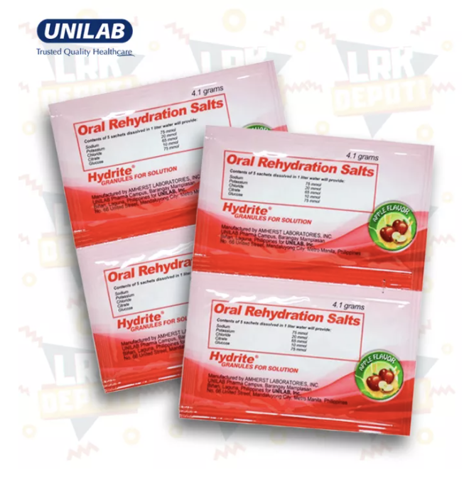 Hydrite Oral Rehydration Salts (4 sachets) Apple flavor - Electrolyte ...