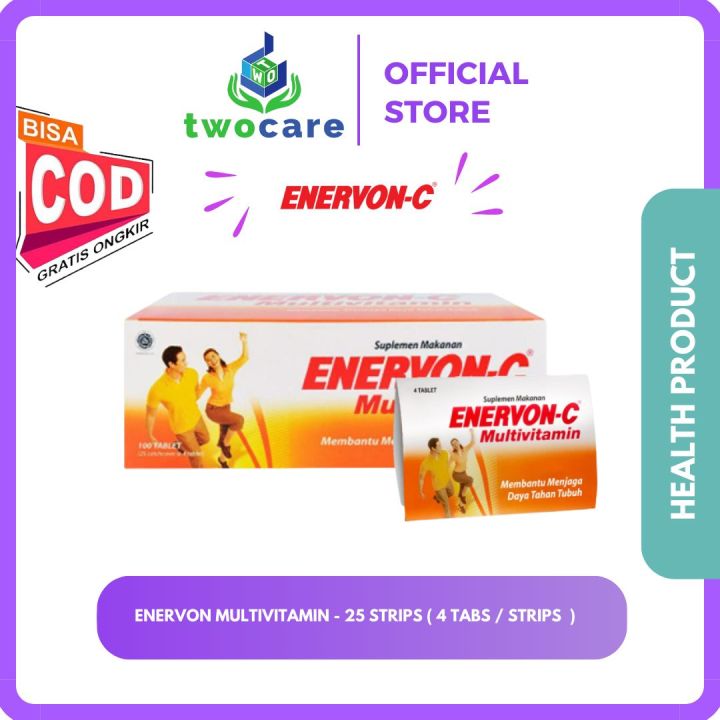 Enervon C Multivitamin box isi 25 Strip 4 Tablet | Lazada Indonesia