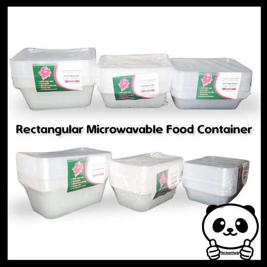 Rectangle Microwavable Food Container 10 pieces Reusable Disposable ...