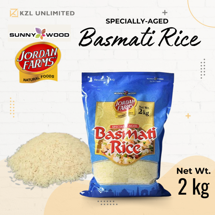 KZLU Sunny Wood Jordan Farms Specially Aged Basmati Rice 2kg | Lazada PH