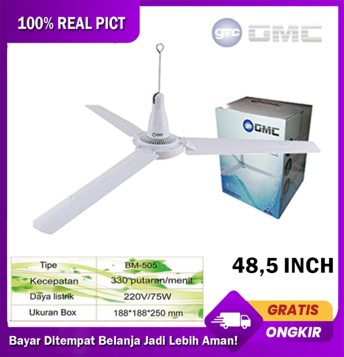 Kipas angin ceiling fan GMC BM - 505 - kipas angin baling ( Plastik ) | Lazada Indonesia