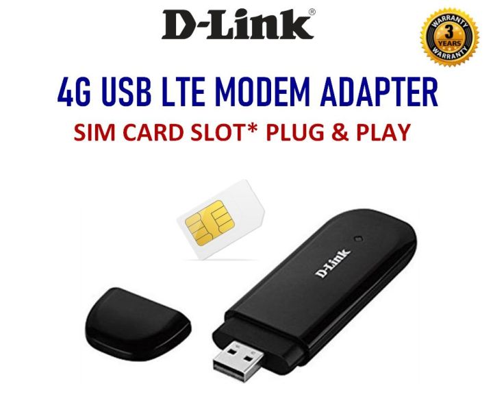 D-Link DWM-222 4G LTE USB Adapter Direct Mobile SIM Card for Laptop/PC ...