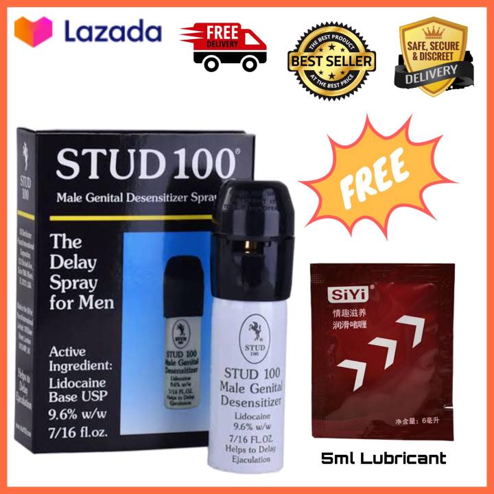 Stud 100 Delay Spray for Men Authentic Original with Free Lubricant ...