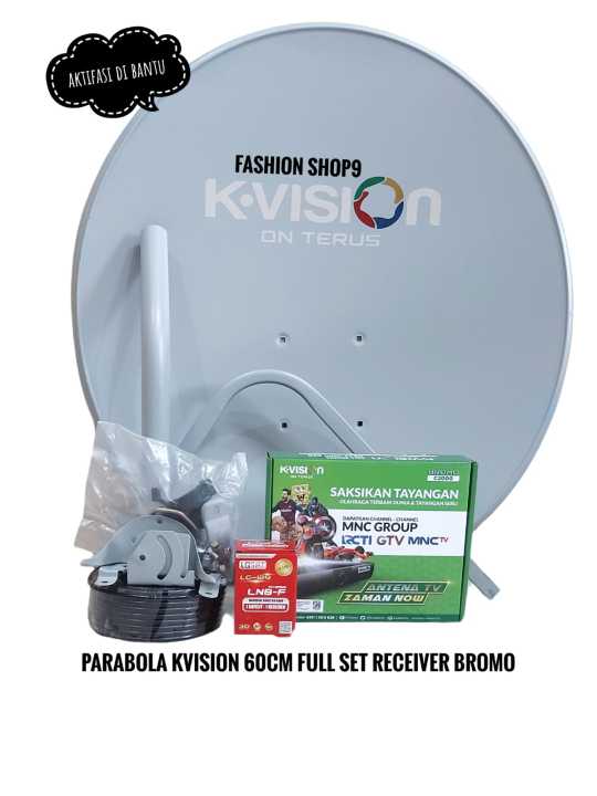 Paket Parabola Kvision 60 cm Lengkap Receiver Kvision Bromo | Lazada ...