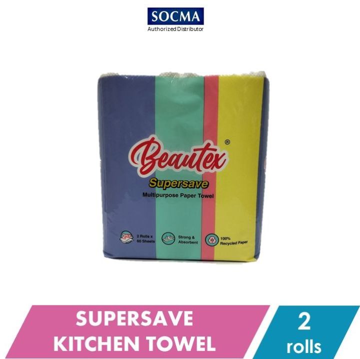 Beautex Supersave Kitchen Towel (2 Rolls) (2 x 60s) | Lazada