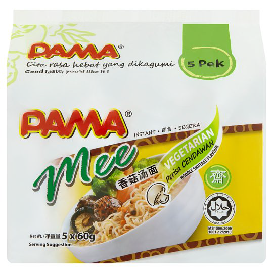 PAMA Mee Vegetarian Tomyam Shiitake Flavour Instant Noodle 60G X 5 | Lazada