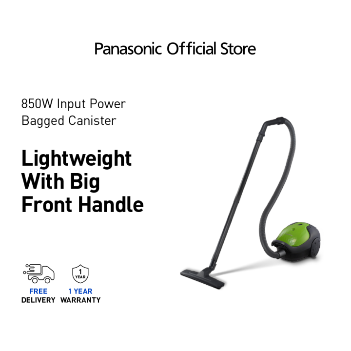 PANASONIC MC-CG370 Bagged Vacuum Cleaner 850W MC-CG370GV47 Lightweight ...