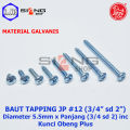 Baut Tapping JP #12 Sekrup Tapping Galvanis LION | Lazada Indonesia