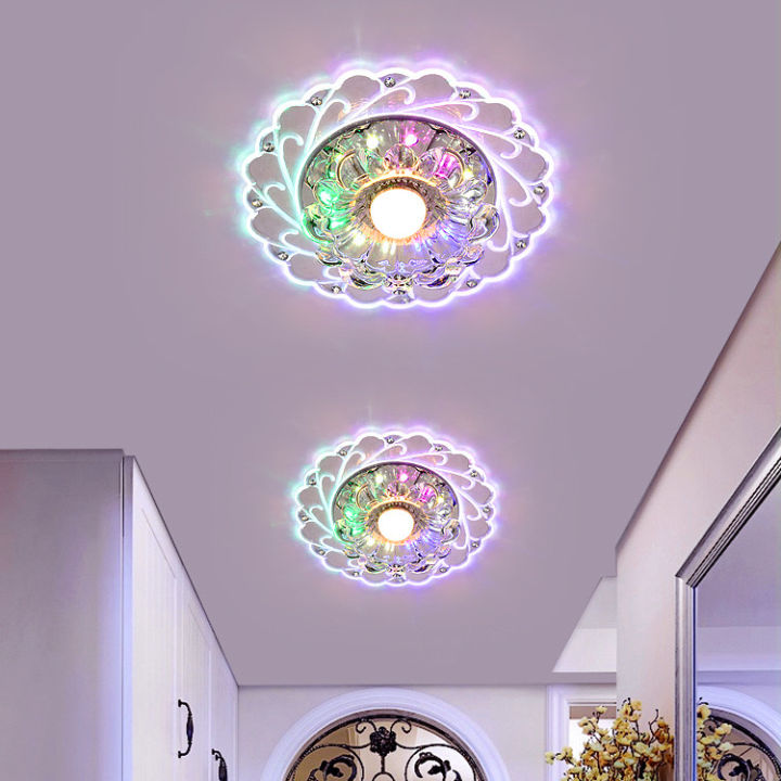 Modern LED Crystal Ceiling Lamp Aisle Corridor Light Living Room ...