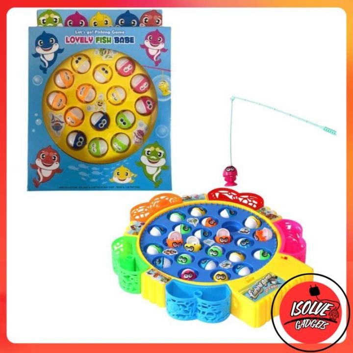 Electronic Musical Rotating Fishing Board Game Kids Classic Toy ...