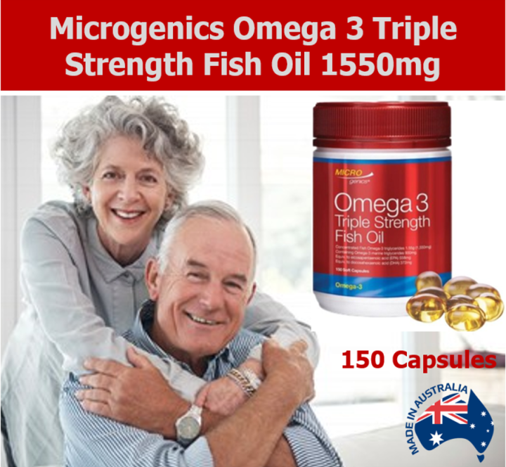 Microgenics Omega 3 Triple Strength 1550mg Fish Oil 150 แคปซูล | Lazada.co.th