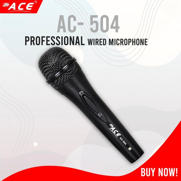 ACE AC-504 PROFESSIONAL DYNAMIC WIRED MICROPHONE | Lazada PH