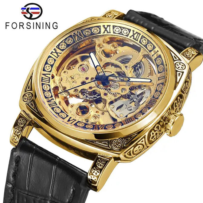 Original Forsining Luxury Automatic Mechanical Self Winding Transparent ...