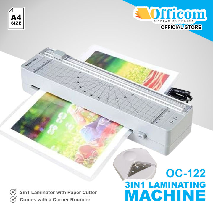 3in1 OC-122 Laminating Machine A4 Size HOT/Cold Laminator with Paper ...