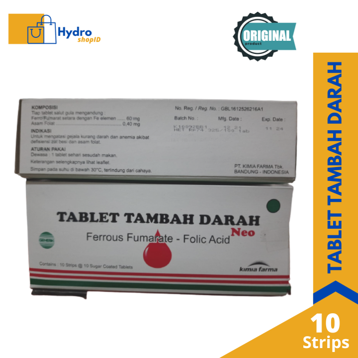 Tablet Tambah Darah Neo Kimia Farma / Obat penambah darah 1 strip 10 ...