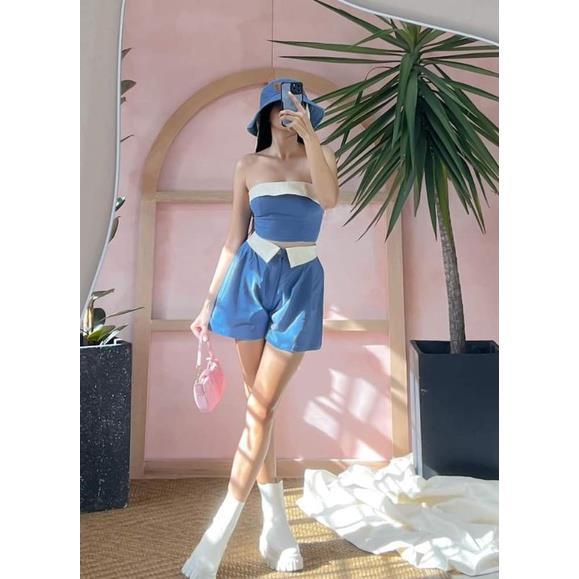 [Hot sales] COD AYESHA Tube Top High-waist Short Set 08 JS' Shoppe | Lazada PH