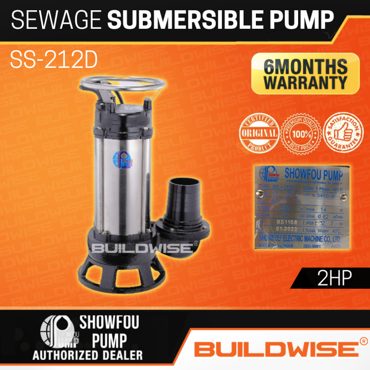 Showfou Sewage Submersible Pump 2HP SS-212D「BUILDWISE®」 *NEW ARRIVAL* | Lazada PH
