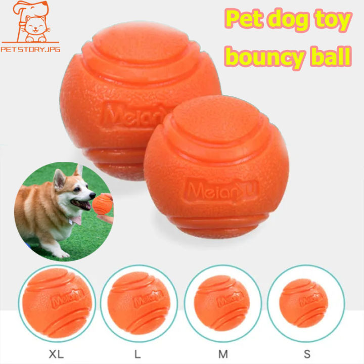 【Pet story】Pet dog ball bouncy ball bite-resistant solid ball rubber ...