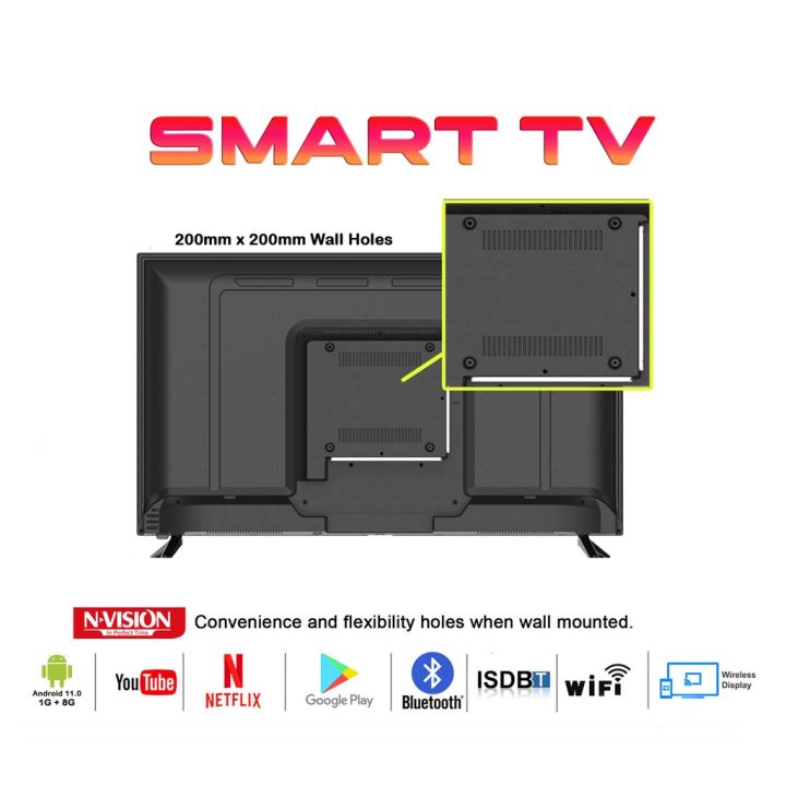NVISION S43MDB 43 Inch Smart TV With ISDB-T Digital Receiver | Youtube ...