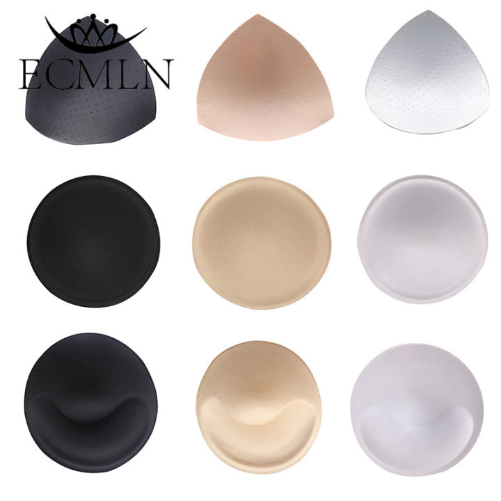 ECMLN Bra Cup Pads Insert Triangle Round Chest Breast Bikini Underwear ...