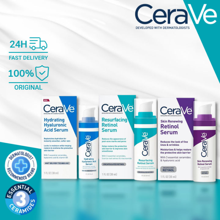 CeraVe Dermacare Hydrating Hyaluronic Acid Serum with Vitamin B5 ...
