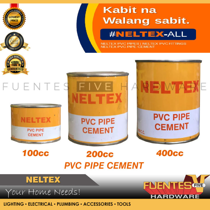 Neltex solvent pvc pipe cement 100cc / 200cc / 400cc | Lazada PH