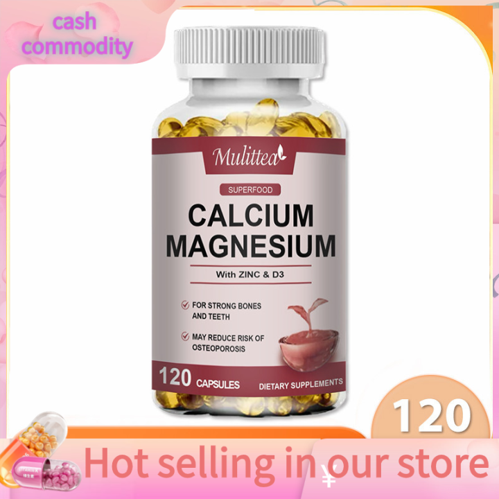 Mulittea Calcium 1000mg Magnesium 400mg Zinc 25mg Vitamin D3 Capsules ...