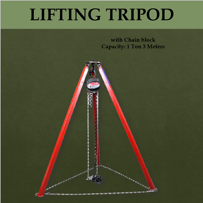 1 Ton 3 Meters Lifting Tripod Chain Block Not Included Towing Products ...