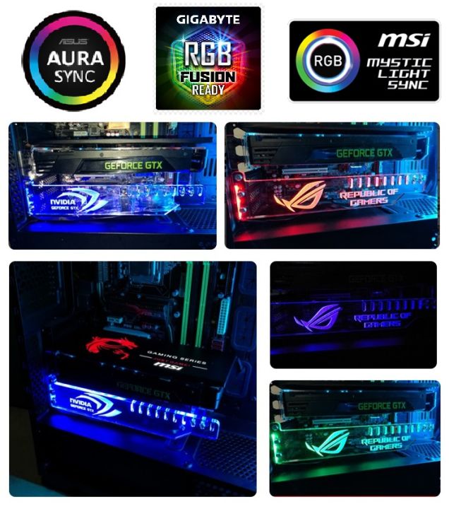 [READY STOCK] RGB GPU holder bracket with remote control | Lazada
