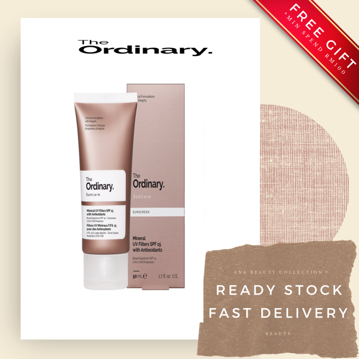 THE ORDINARY MINERAL UV FILTERS SPF 30 WITH ANTIOXIDANTS 50ML | Lazada