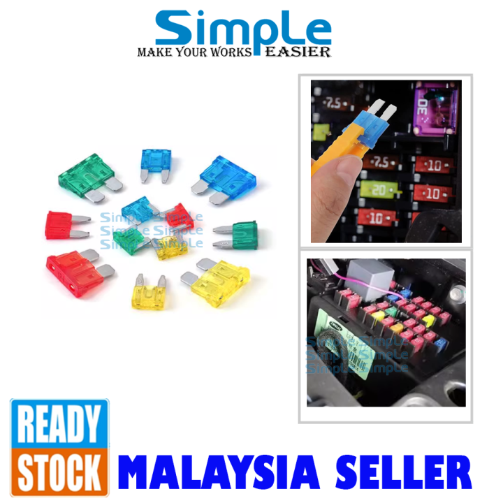 Car Fuse Kereta Vehicle Fuse Micro/Mini/Standard Fuse Fuse Motorcycle / Fius Motor Kereta 2A 5A ...