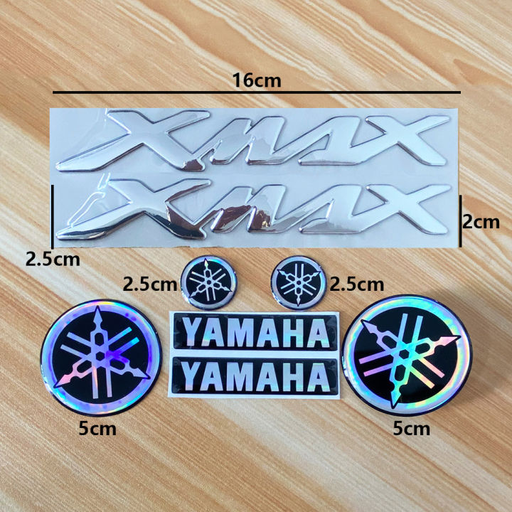 (Đen) 3D Gốc Xe Máy Biểu Tượng Huy Hiệu Decal Tank Sticker Logo XMAX ...