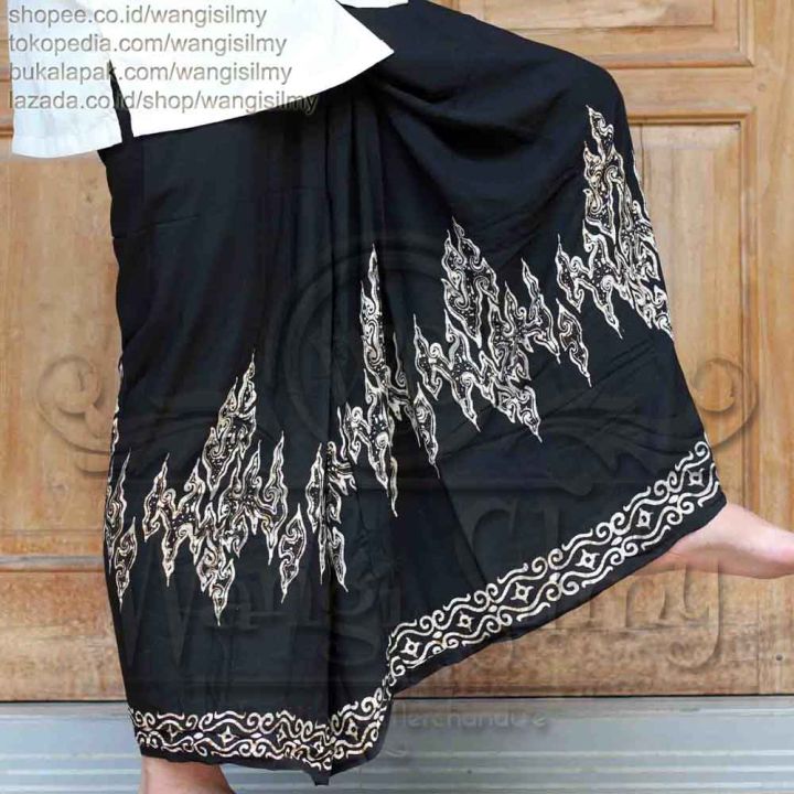 SARUNG BATIK POLOSAN HITAM PUTIH PEKALONGAN TERMURAH | SARUNG SANTRI ...