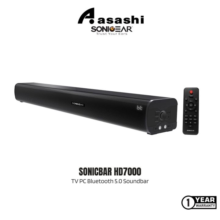 SonicGear SonicBar HD7000 / HD 7000 TV PC Bluetooth 5.0 Soundbar Ultra ...