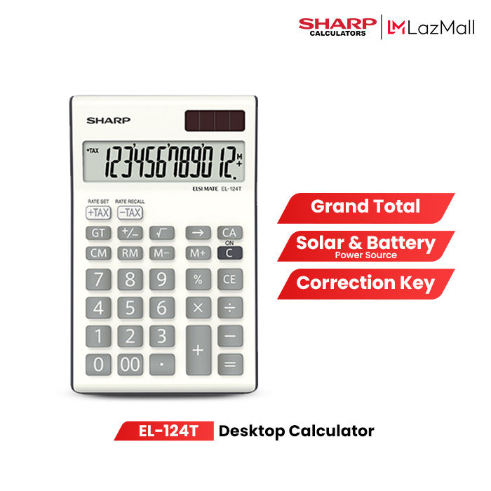 Sharp Semi Desktop Calculator EL-124T | Lazada PH