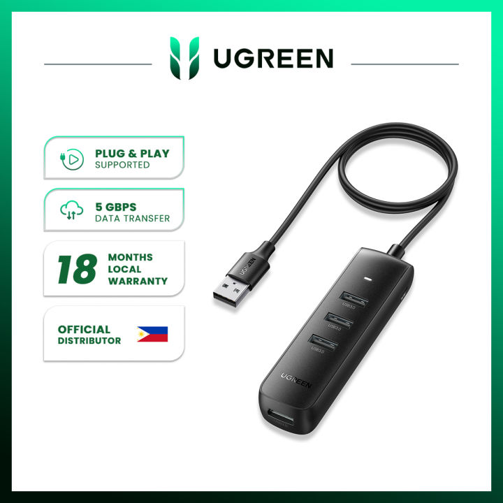 UGREEN USB 3.0 4-Port Hub 1m (Black) – PH | Lazada PH