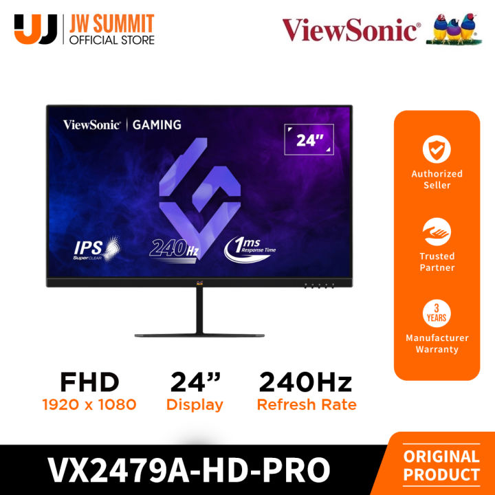 ViewSonic VX2479A-HD-PRO 24" Full HD 1920 x 1080 240Hz IPS Technology ...