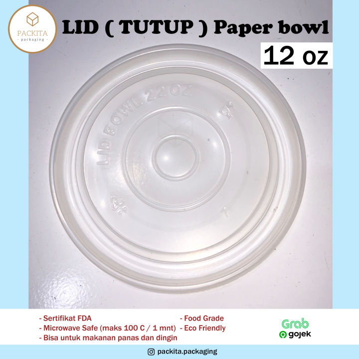 LID / TUTUP PAPER BOWL 12 Oz 360 ml (50 pcs) | Lazada Indonesia