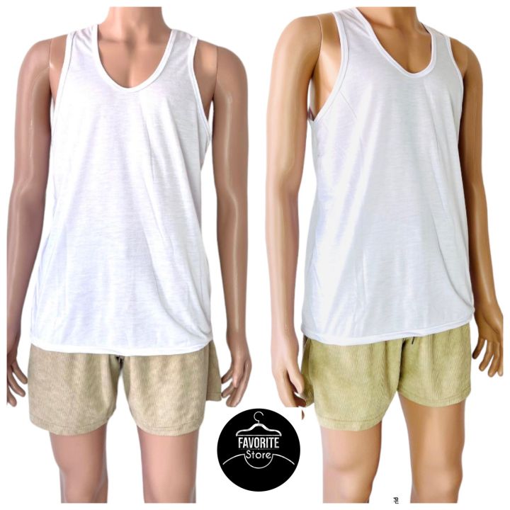 Mens Plain White Sando Cotton Summer Outfit or Inner Sando | Lazada PH