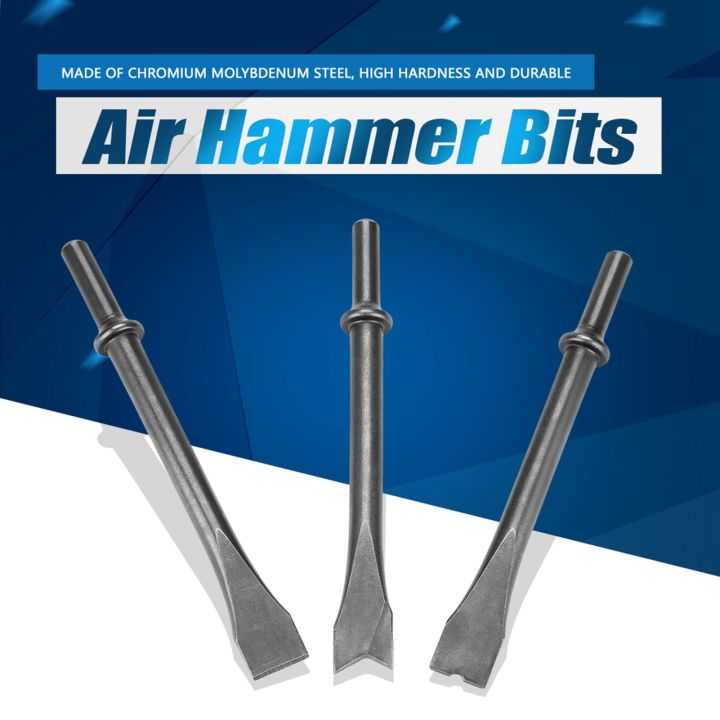 Air Hammer Chisel Set Extra Long Round Shank Pneumatic Hammer Bit Set ...