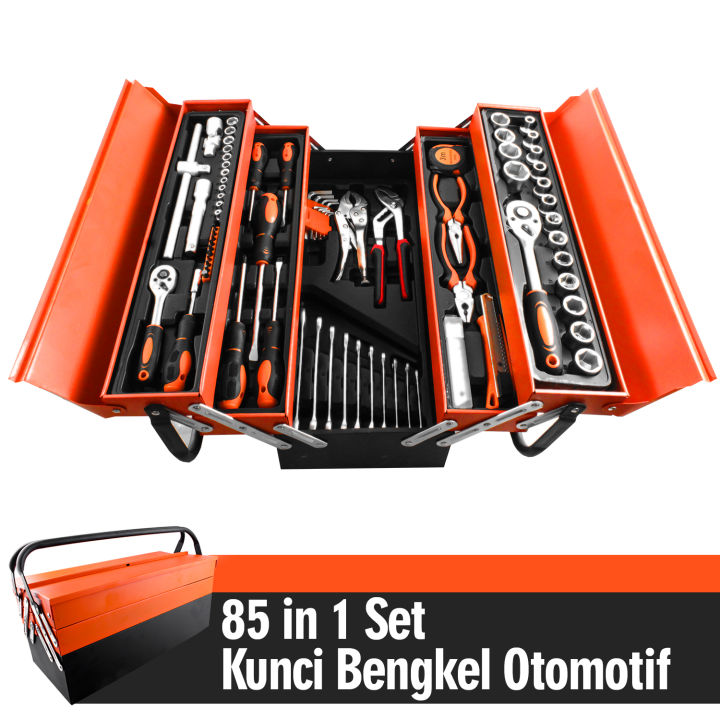 Tool Box 85 Pcs Kunci Sok Set Pekerjaan Otomotif Tool Set Perkakas ...