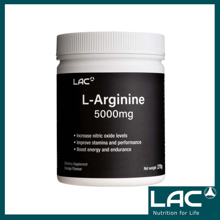 LAC L-Arginine 5000mg Orange 30 servings (best by: December 2025 ...