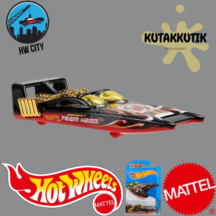 Hot Wheels Kapal Ferry Team H2GO Hitam Tampo Api HW City | Lazada Indonesia