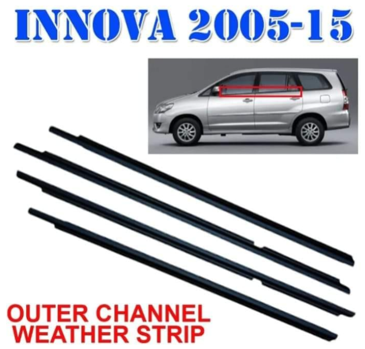 Universal Toyota Innova 2005-2015 Car Door Window Weatherstrips Trim ...